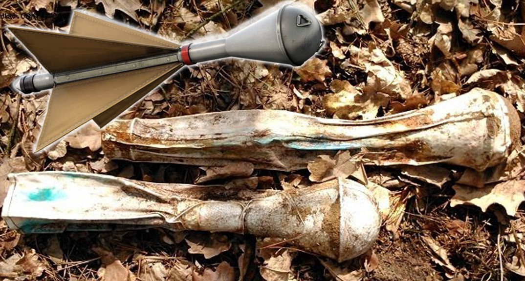 Panzerwurfmine - německý druhoválečný protipancéřový granát s křidélky ...